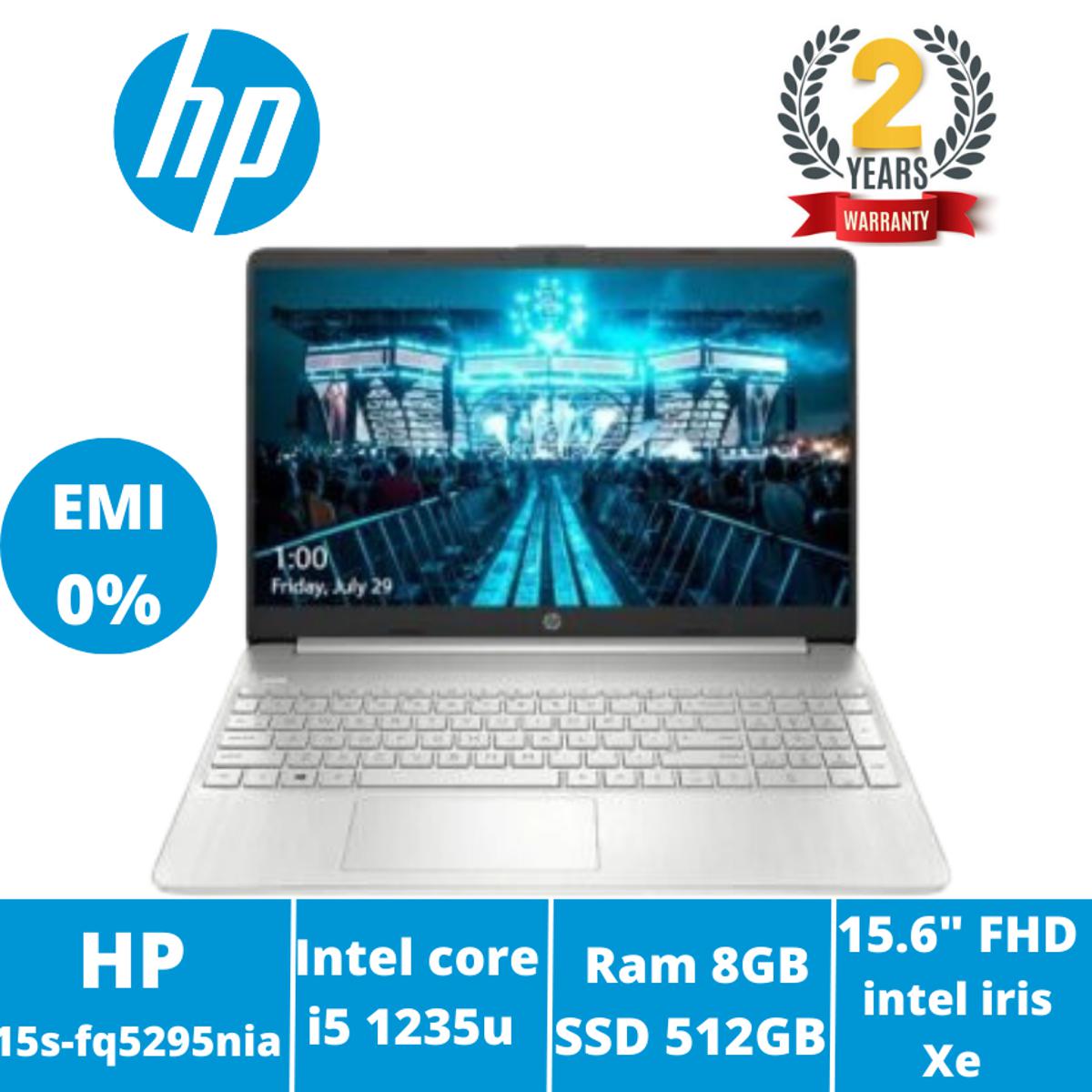 HP 15s-fq5295nia core i5-1235u 12th gen 8GB ram 512GB SSD 15.6" FHD 2 ...