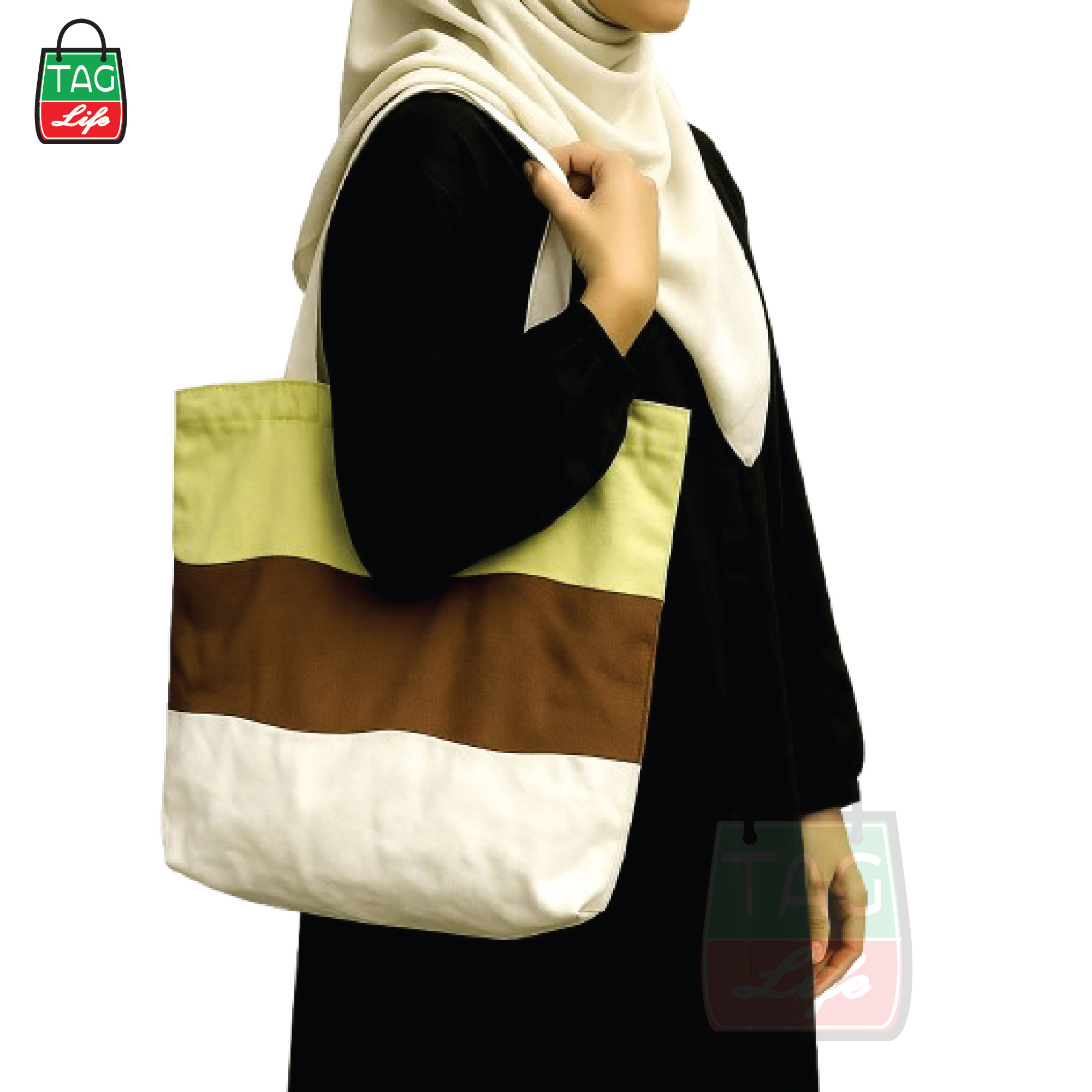 TAG Lifestyle Multicolor Canvas Tote Bag/Fashionable Mixed Color Tote ...