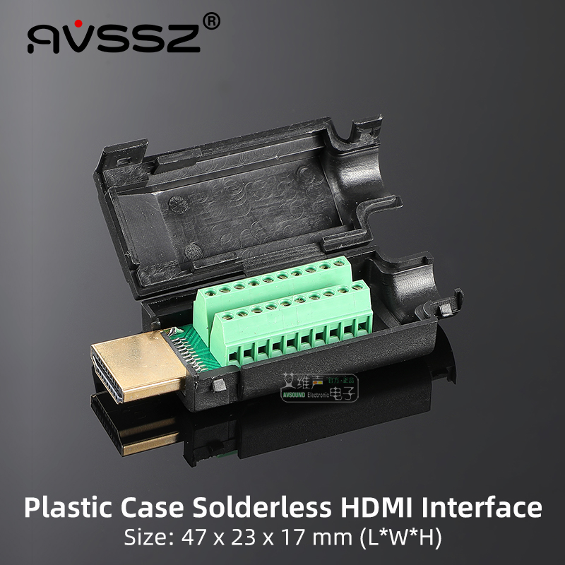 Solder-free HD HDMI 2.0 Jack Male Connector Upgrade hdmi Wire Connector ...