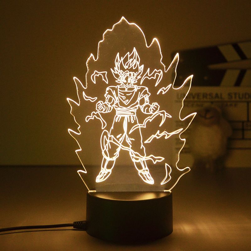 Dragon Ball Table Lamp Monkey King Goku Figure 3d LED Night Light Super ...