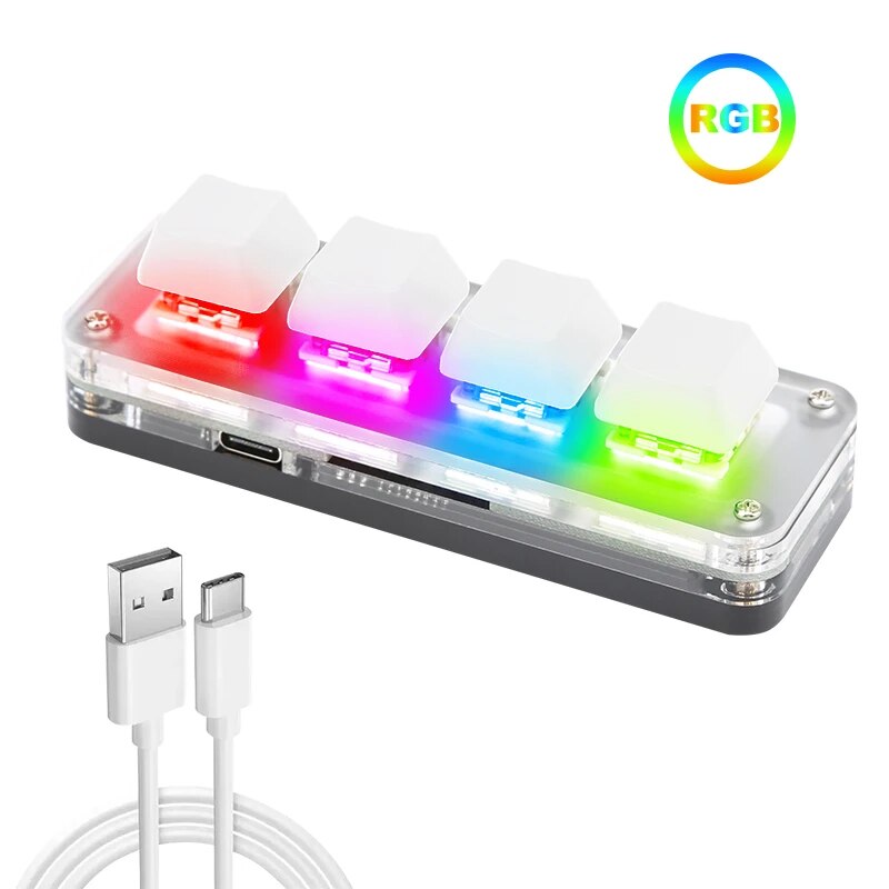 Programming Macro Keyboard 3/6/9/12 Key USB Custom Knob 1/2 Knob Copy Paste Photoshop Hotswap ...