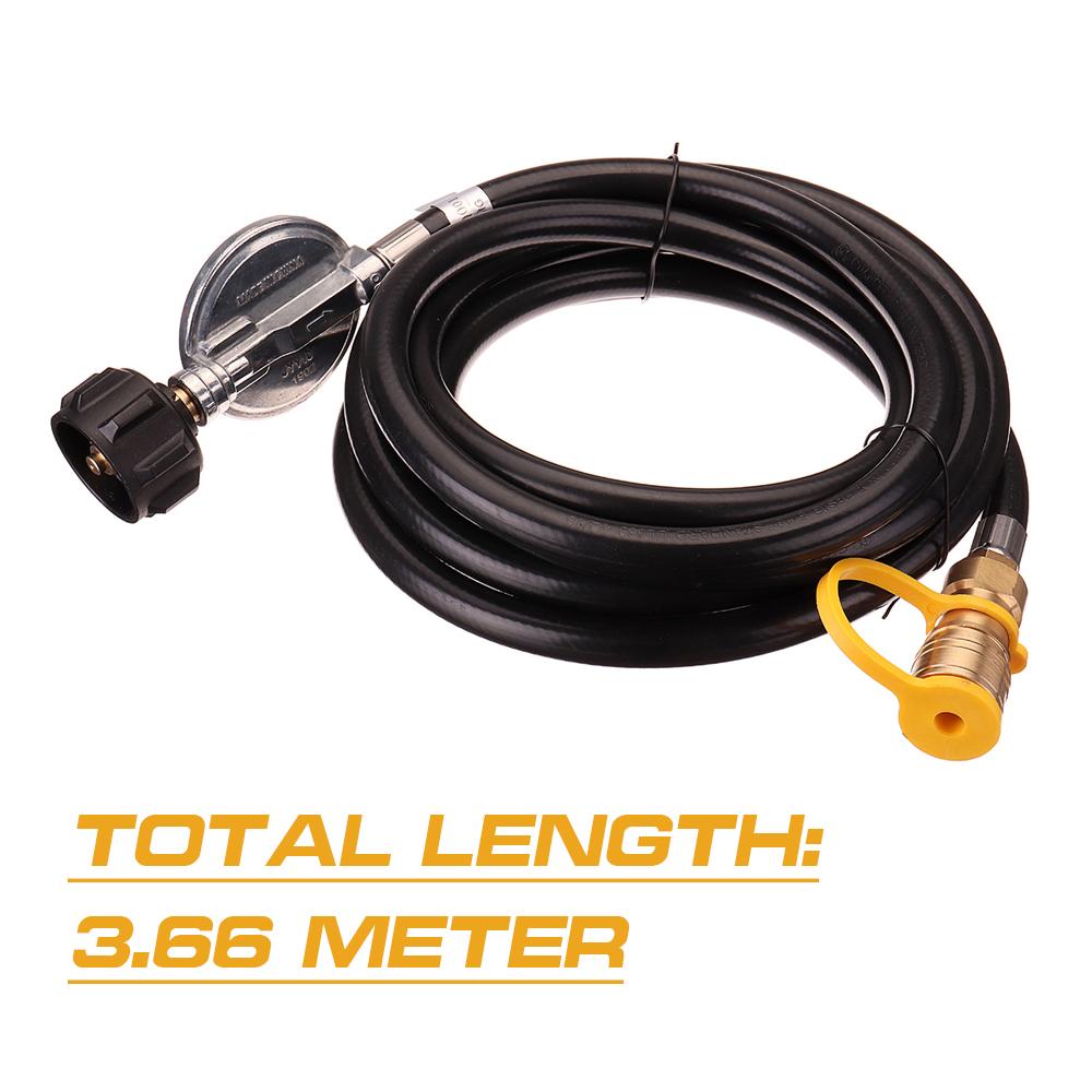 12 inch Copper Propane Gas Regulator to Heater Adapter Hose Converter ...