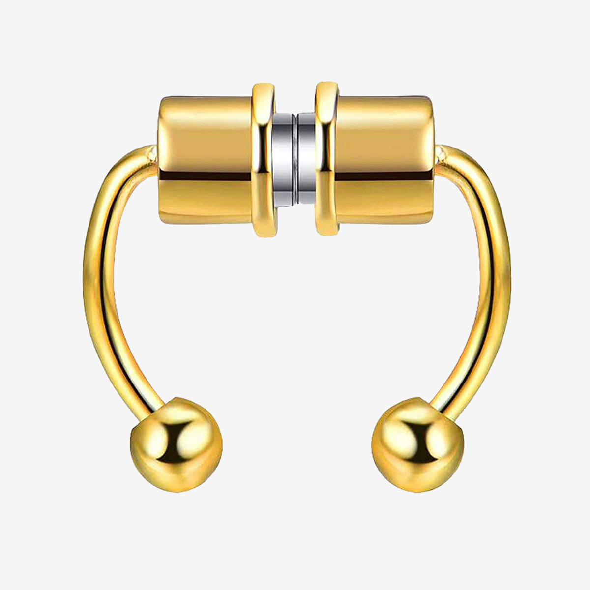 Nose Loop Lead-free Fake Magnetic Horseshoe Nose Ring | Daraz.com.bd