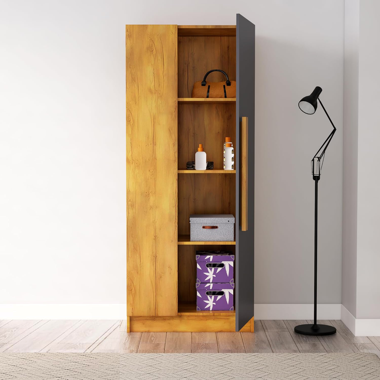 New Design Almirah for Clothes & Storage Shelf , 1 Part Wooden Handle ...
