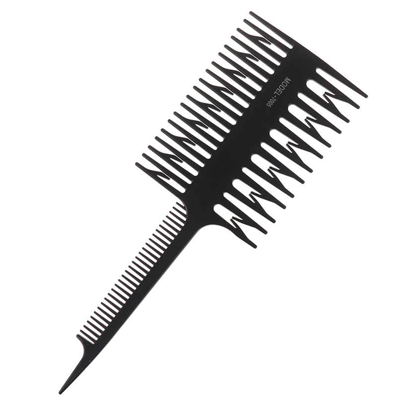 Fishbone Art Highlighting Comb Three-sided Pointed Tooth Hair Dye Brush ...