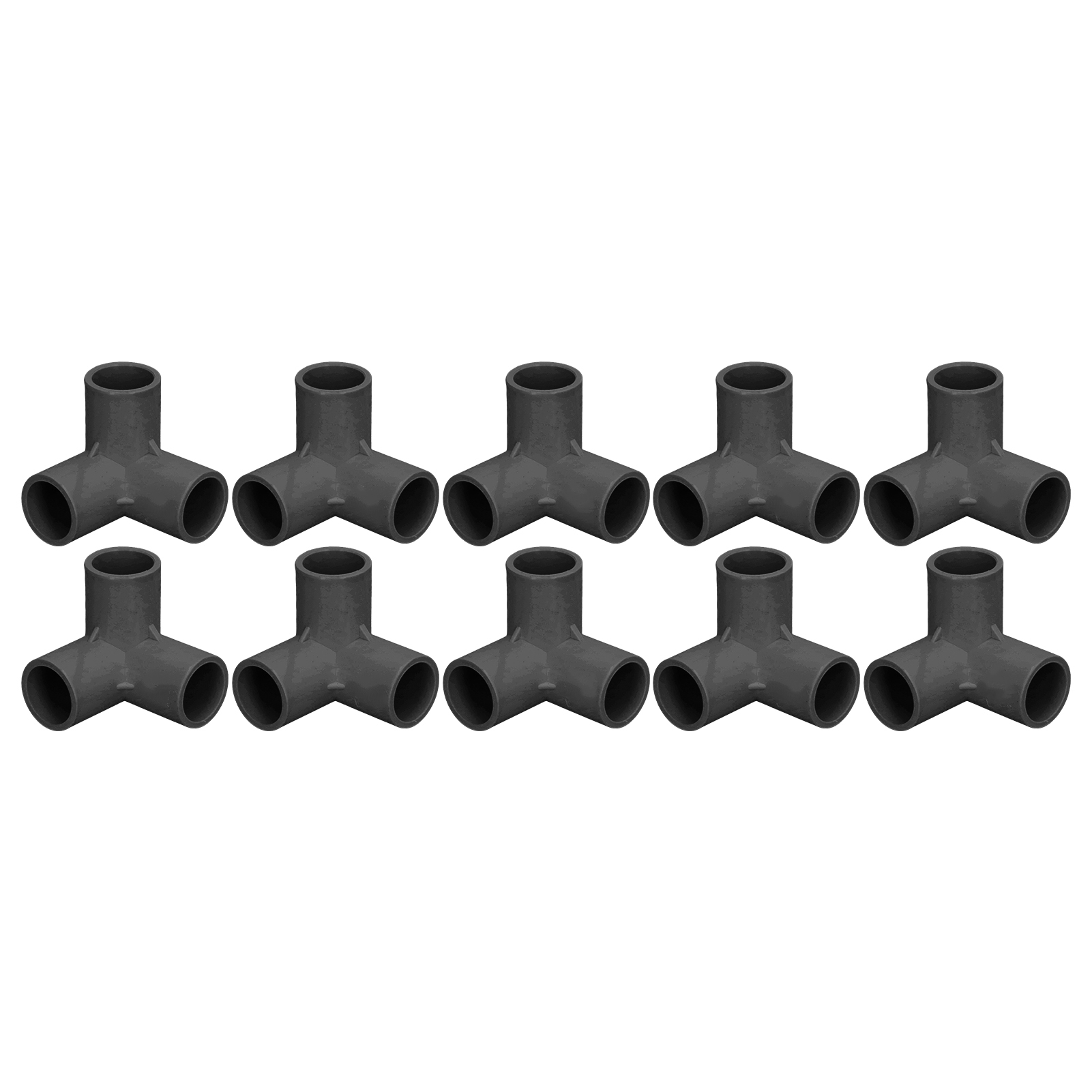PVC Corner Connector, 3 Way Pipe Fittings High Gloss Finish 10PCS ...