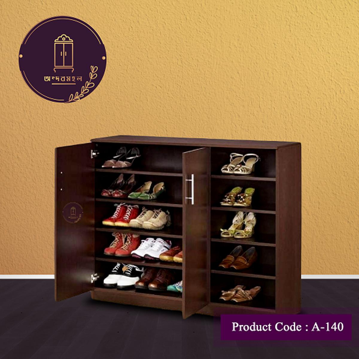 Andormahal (MDF) Stylish Shoe Rack With Two Door & Multiple Shelves ...