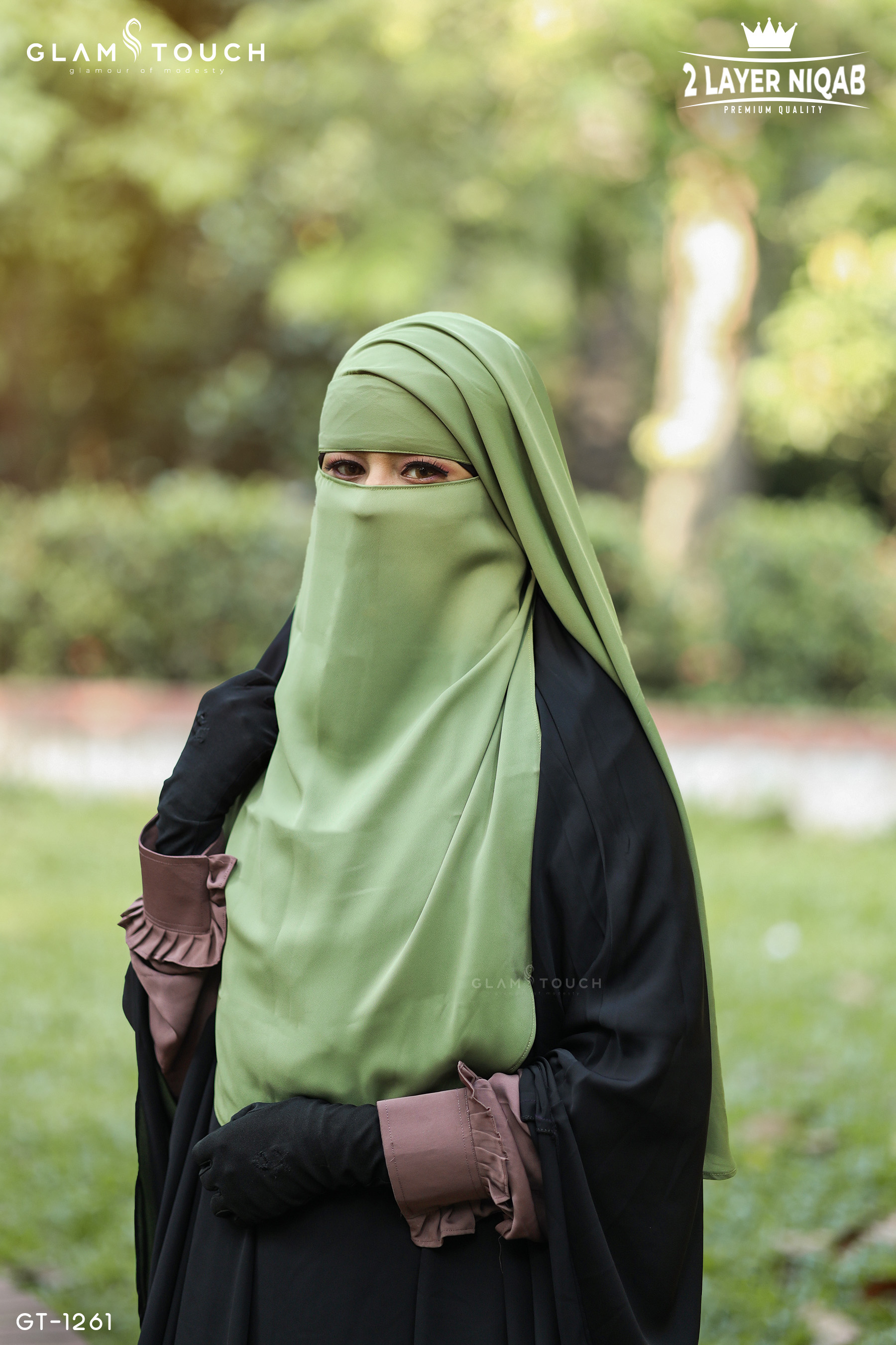 Glam Touch Premium Two Layer Flap Niqab | Daraz.com.bd