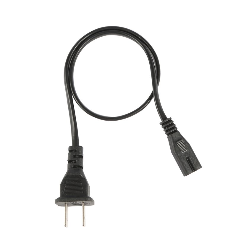 Power Supply Adapter Cord Cable Connectors 50cm 2-Prong 2 Power Outlet ...