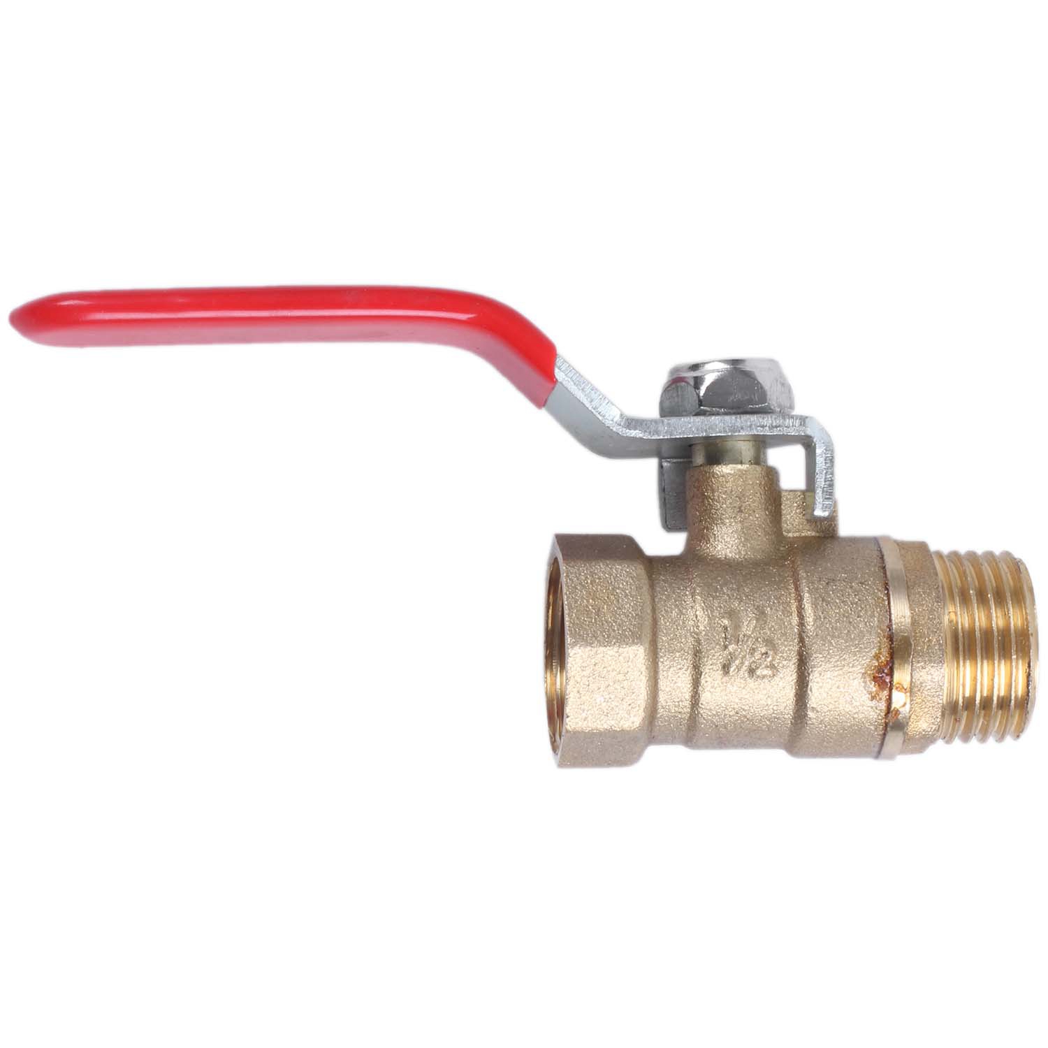 Male to Female M/F Thread 1/2" Full Port Brass Water Ball Valve | Daraz ...