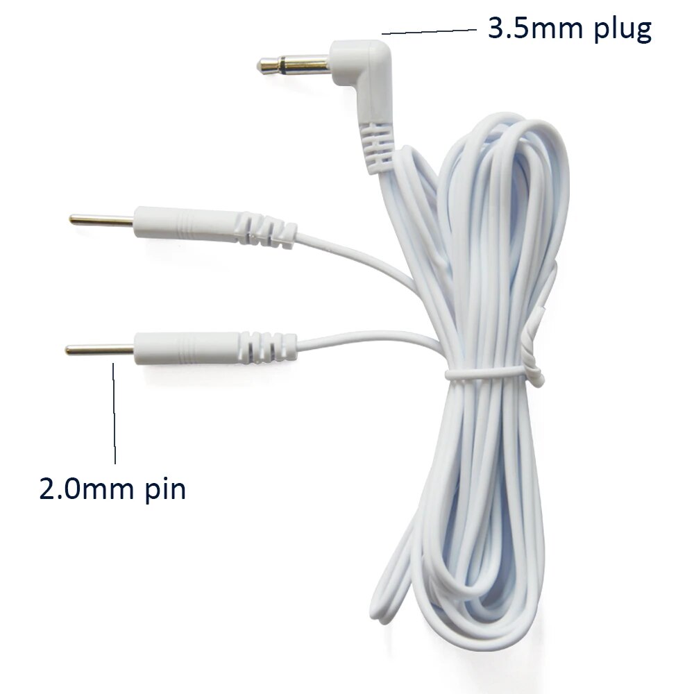 10 Pieces Replacement 2-Pin Electrode Lead Wires Connector Cables Jack ...