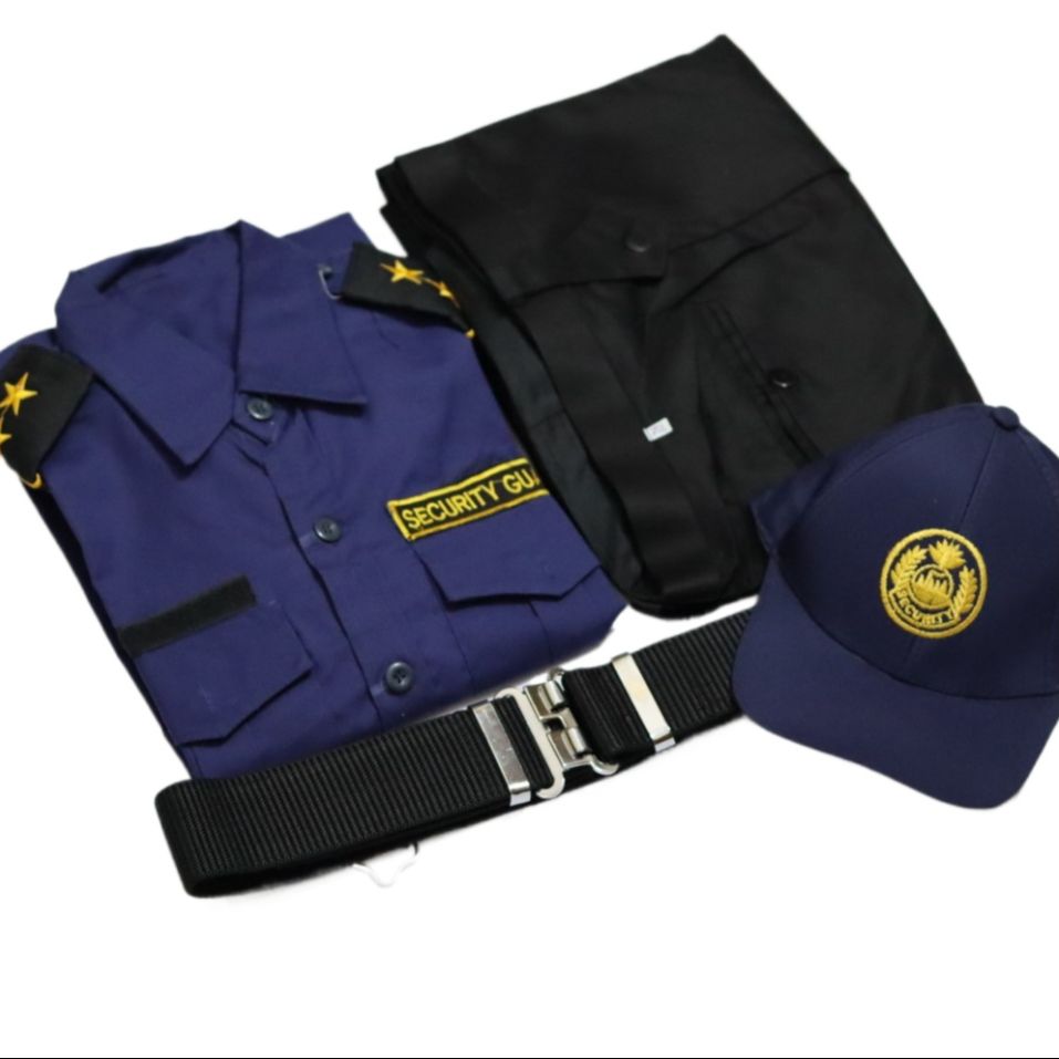Blue,Back Cotton Men's Security Guard Uniform FULL SET in 2024 -( pant ...
