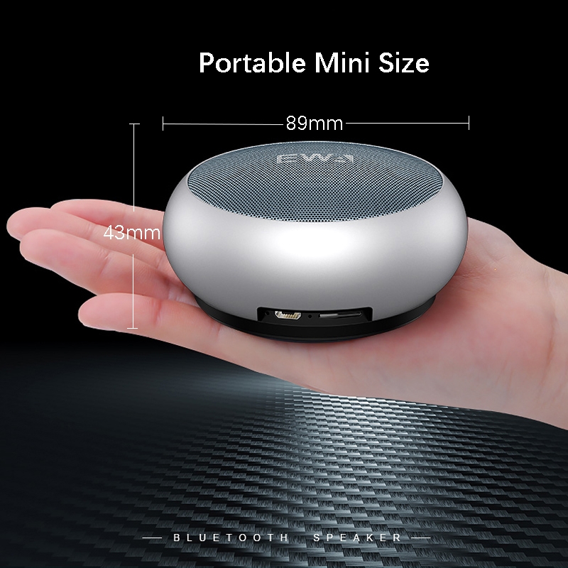 EWA A110 IPX5 Waterproof Portable Mini Metal Wireless Bluetooth Speaker Supports 3.5mm Audio ...