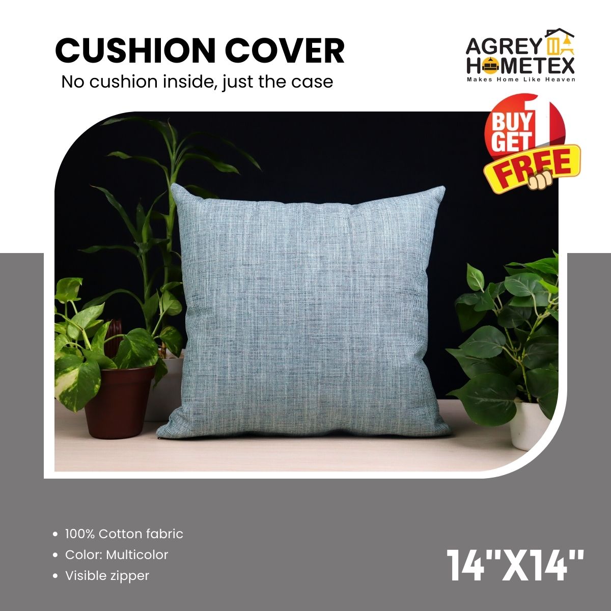 Cushion Cover, Multicolor (14"x14") Only Cover | Daraz.com.bd