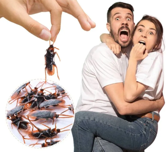 Pack Of 4 Funny Artificial Insects Toy - Cockroach, Lizard, Scorpion ...