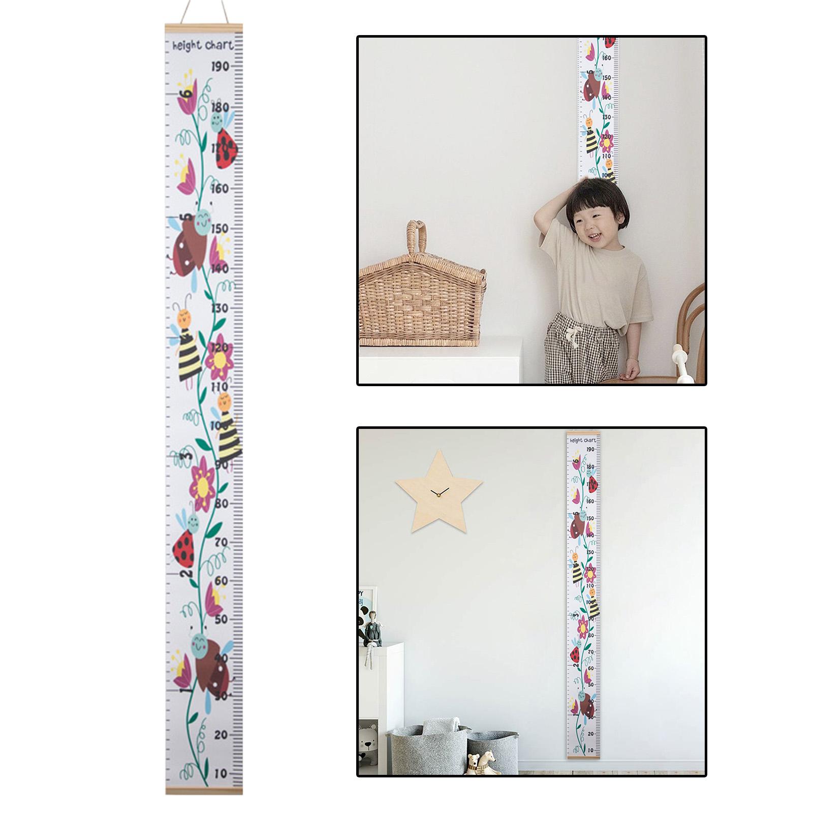 Baby Growth Chart, Canvas Kids Height Measuring Ruler for Boys Girls ...