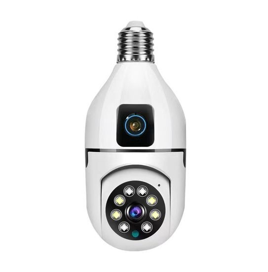 Dual Lens Bulb V380 PRO WIFI IP Camera Night Vision Two-way Voice Home ...