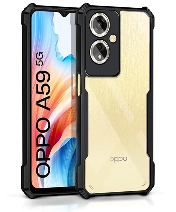 For OPPO A59 5G Edge-Reinforced Shockproof Cushion Back Clear Hybrid ...