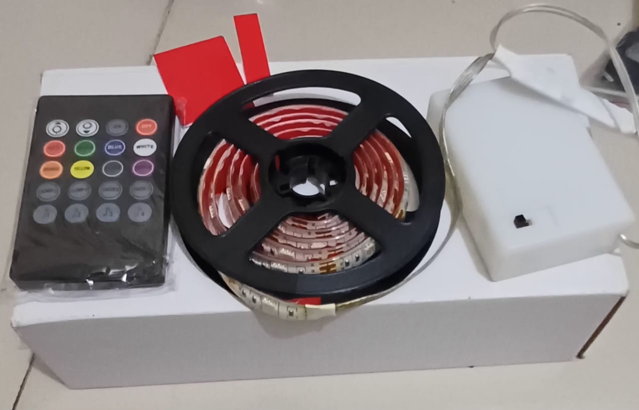 Battery Powered LED Strip Lights 5050 RGB 5V LED Tape Ribbon Lights TV ...