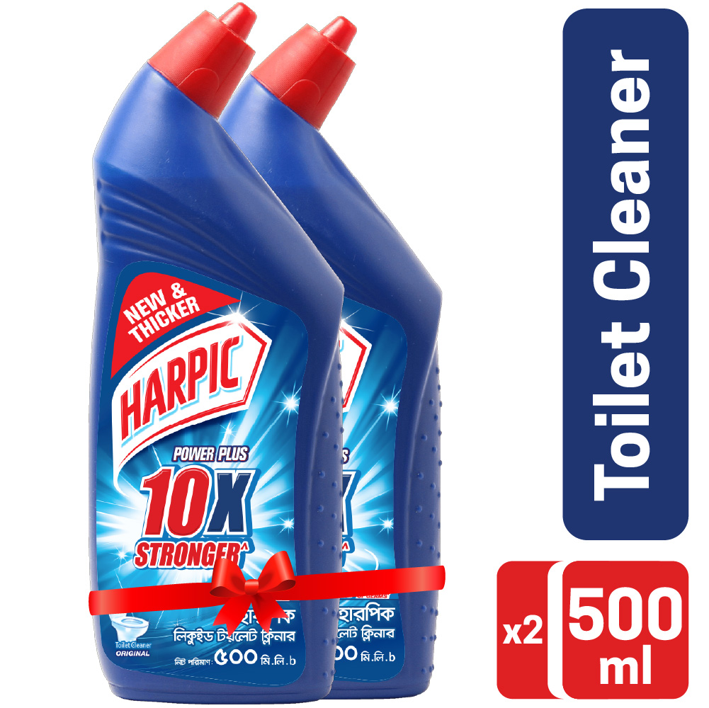 Harpic Toilet Ceaning Liquid 500 ml Double Pack (500 ml X 2) Power Plus ...