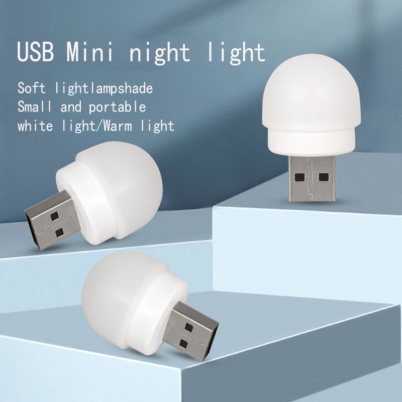 USB Plug Lamp Mini Night Light Computer Mobile Power Charging Small Book Lamps LED Eye ...