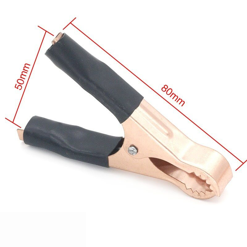 2pcs Battery Terminal Clip 50A Copper plated Alligator Connector 80mm ...