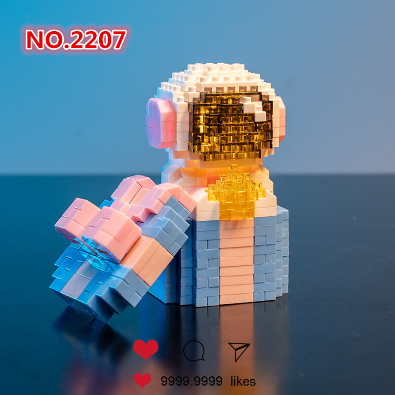 Micro Building Blocks Space Aerospace Series Glowing Astronaut Figure ...
