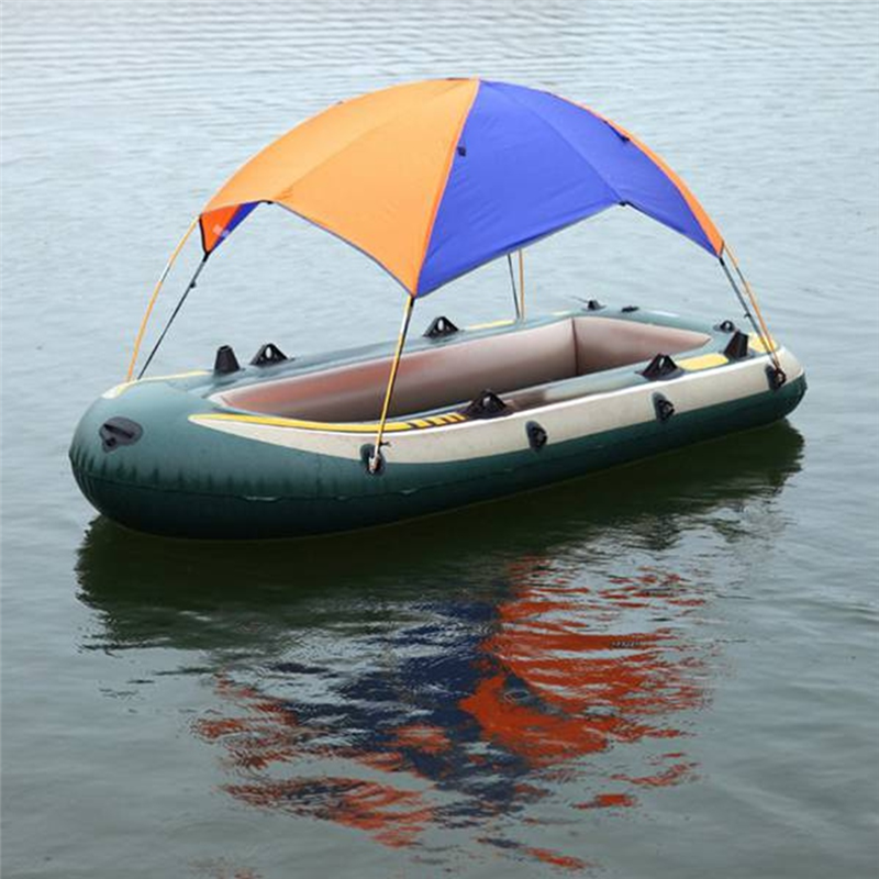 Orange Blue Inflatable Boat Tent Canvas Inflatable Boat Tent Fishing ...