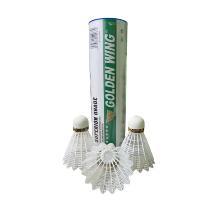 Golden Wing Superior Grade Badminton Nylon Shuttlecock - Pack Of 6 ...