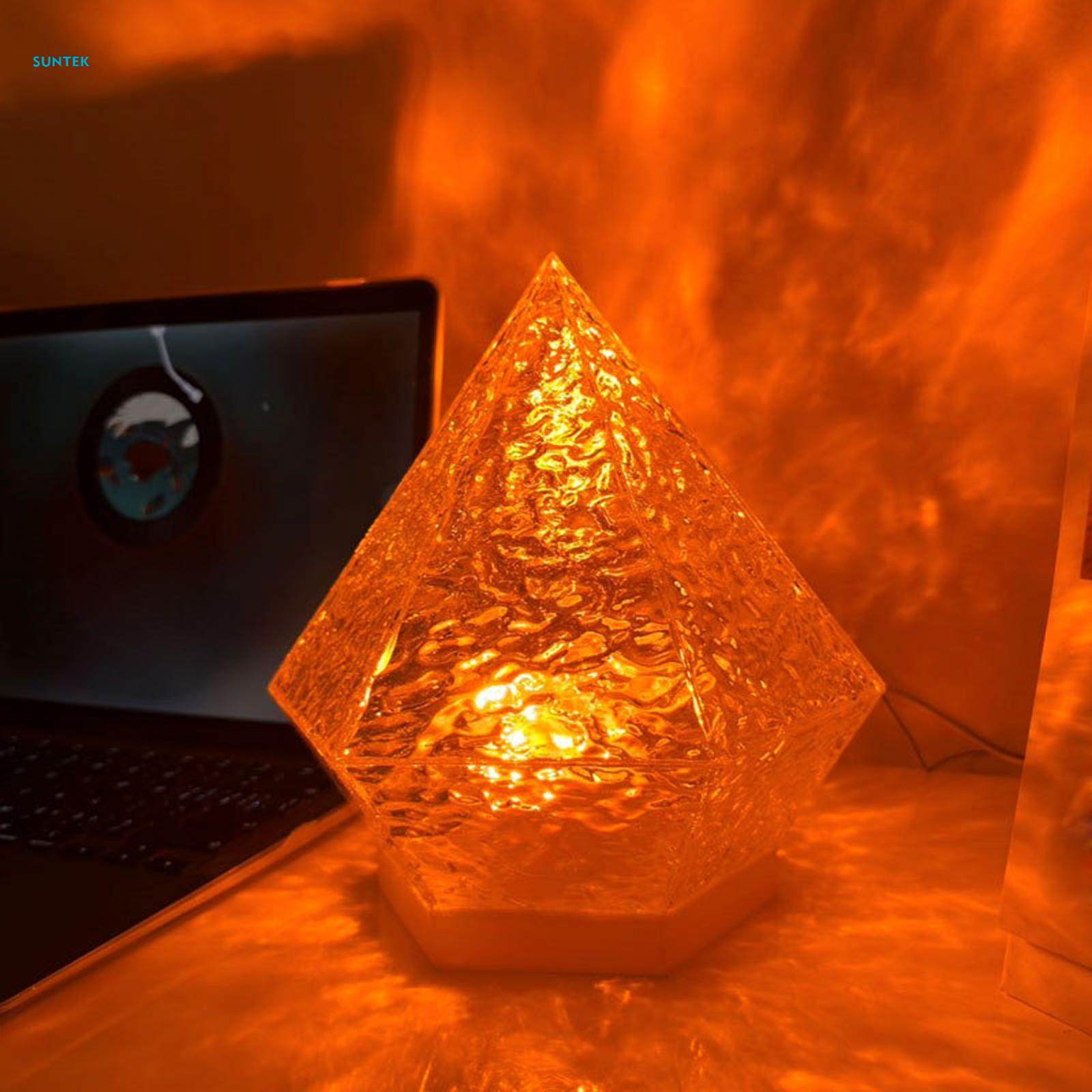 Table Desk Lamp USB Acrylic Table Lamp Modern Fashionable Night Light ...