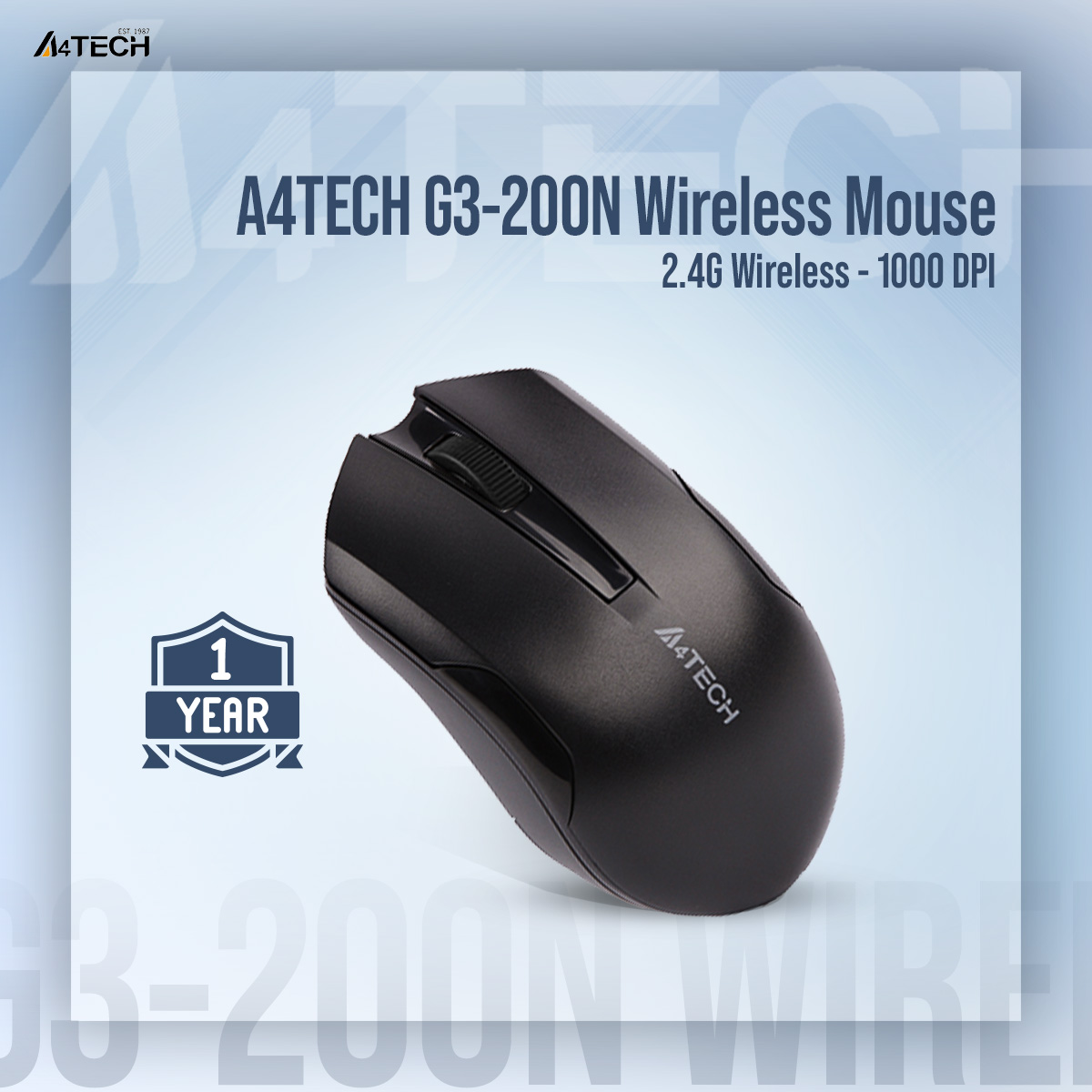 A4TECH G3-200N Wireless Mouse - 2.4G Wireless - 1200 DPI - For PC ...