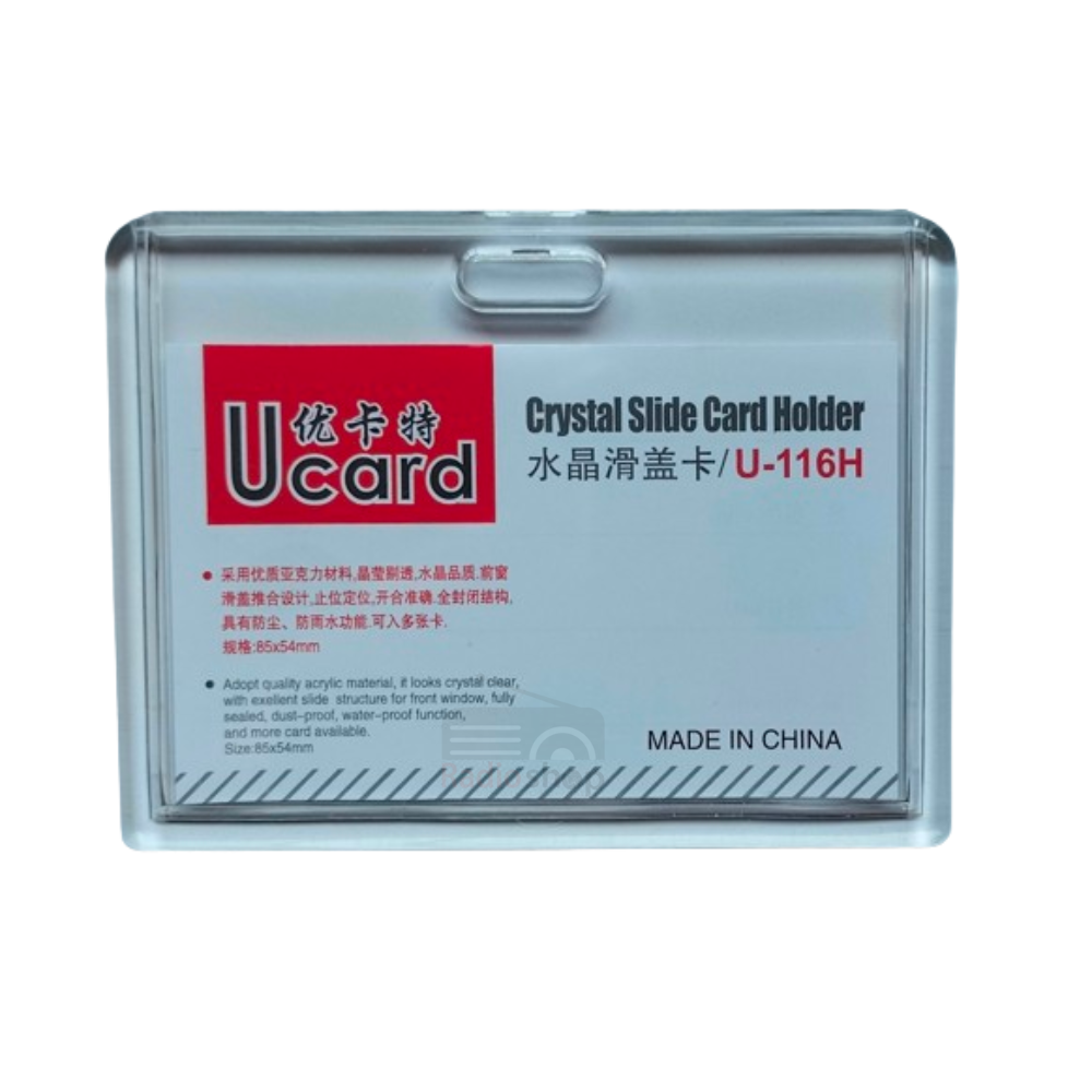 Ucard U-116H Acrylic Slide Transparent ID Card Holder | Daraz.com.bd