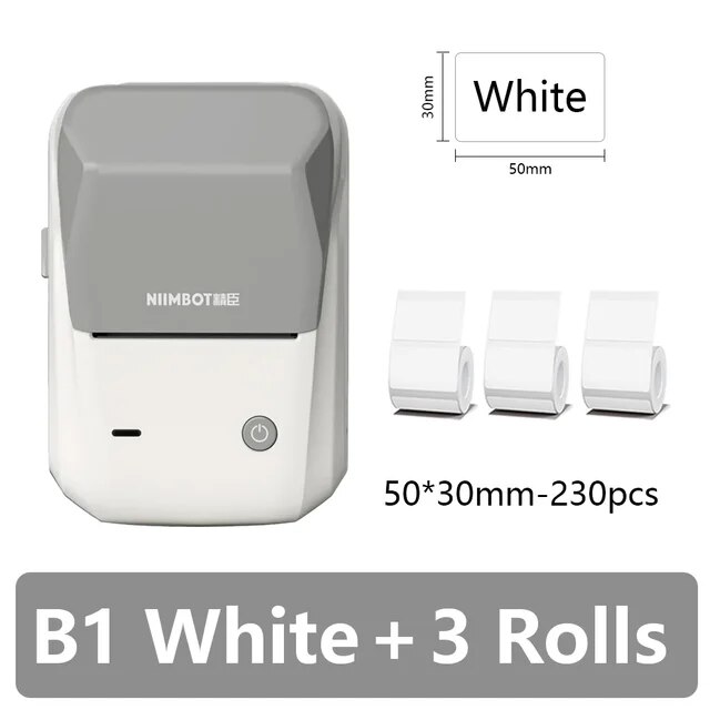 NIIMBOT B1 Mini Portable Thermal Label Maker Sticker Printer Self-Adhesive Labeler Pocket ...