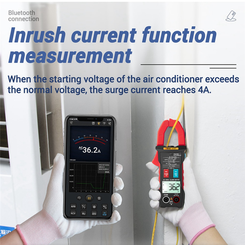 ST207 Big Screen Digital AC DC Clamp Meters Professional Multimeter ...