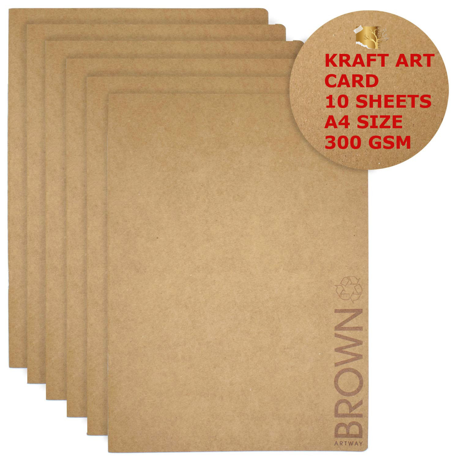 Kraft Brown Printable Card Business Message Cards Flash Cards Craft ...