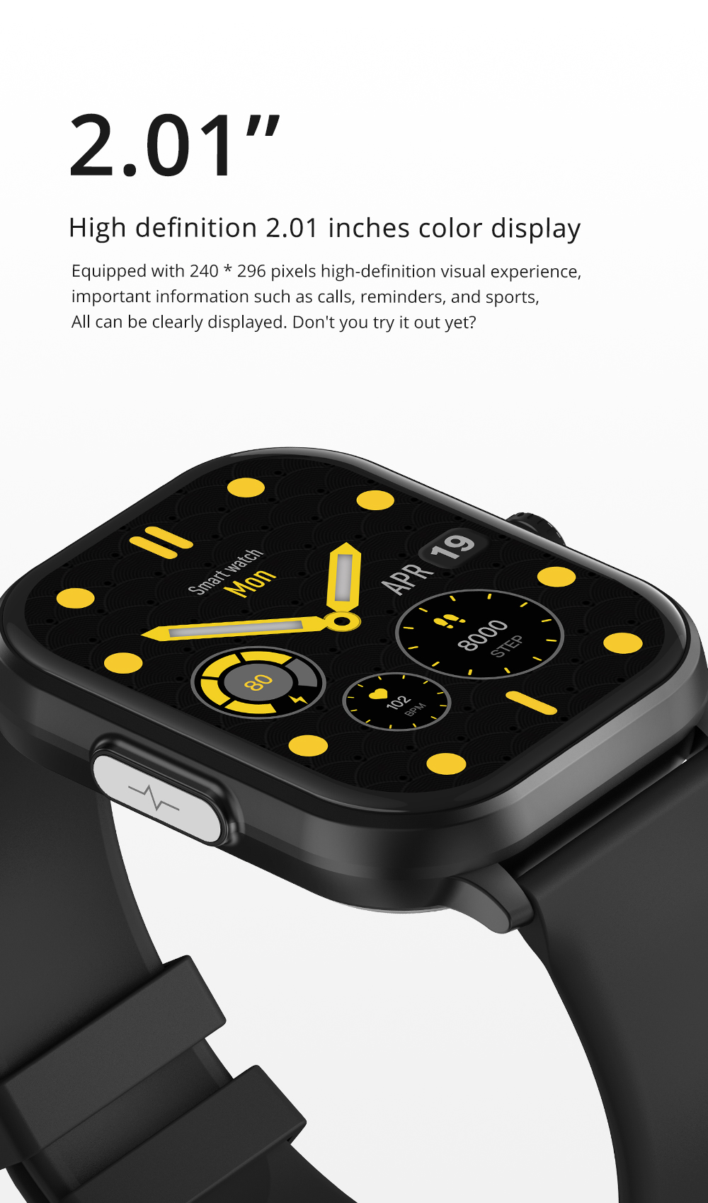 Colmi C63 Smartwatch 2.01″ Display Ecg Blood Oxygen Blood Glucose ...