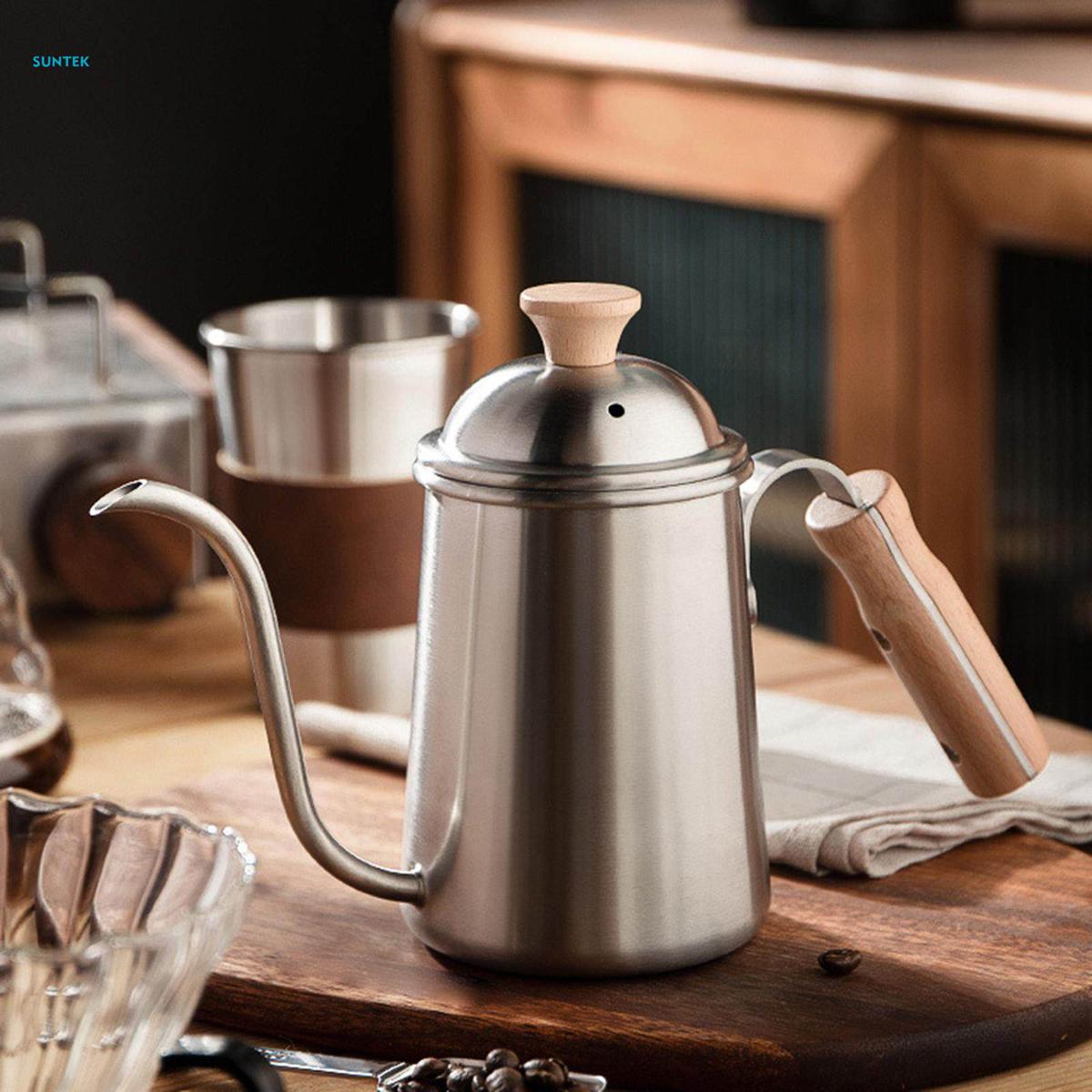 Stainless Steel Pour Over neck Tea Pot Neck Tea Pot for Kitchen Home ...