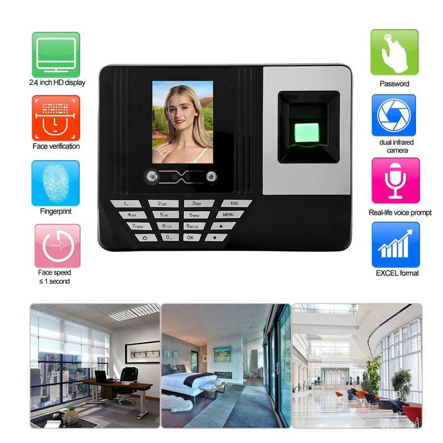 2.8in Biometric Face Fingerprint Password Attendance Door Access Control System | Daraz.com.bd