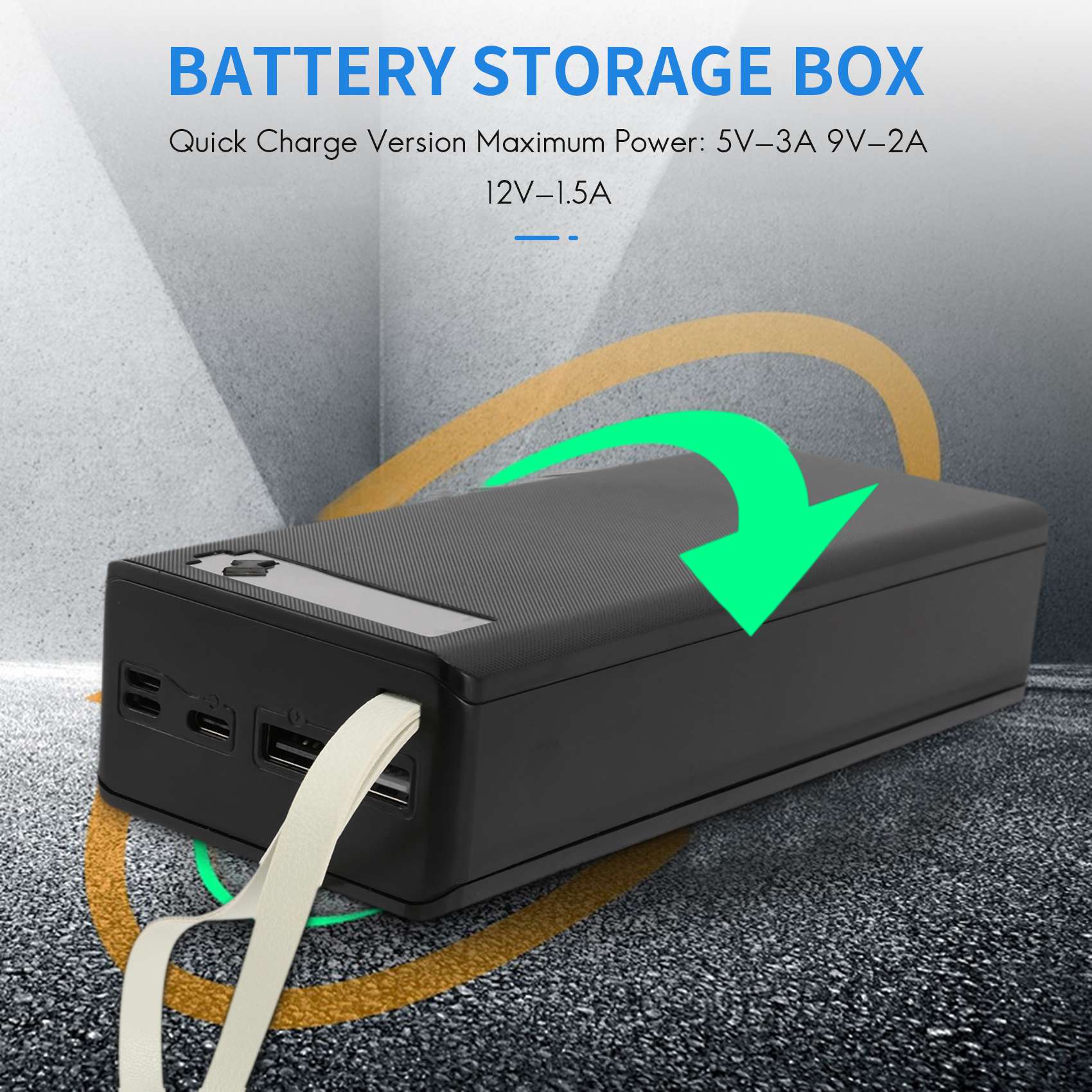 16x18650 Battery Storage Box PD QC3.0 Quick Charge DIY Power Bank Box ...