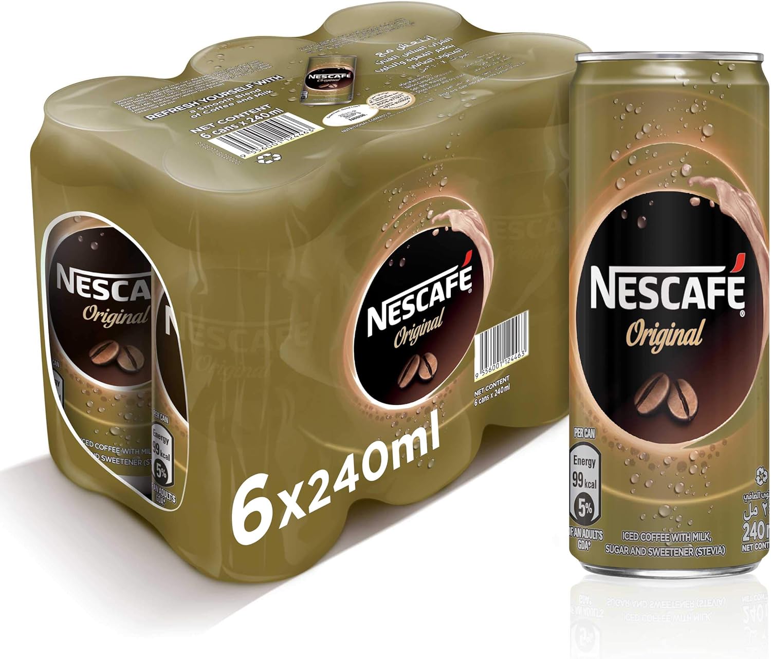 Nescafe Original Low Fat Milk Coffee Drink Can 240ml -(Pack of 6 ...