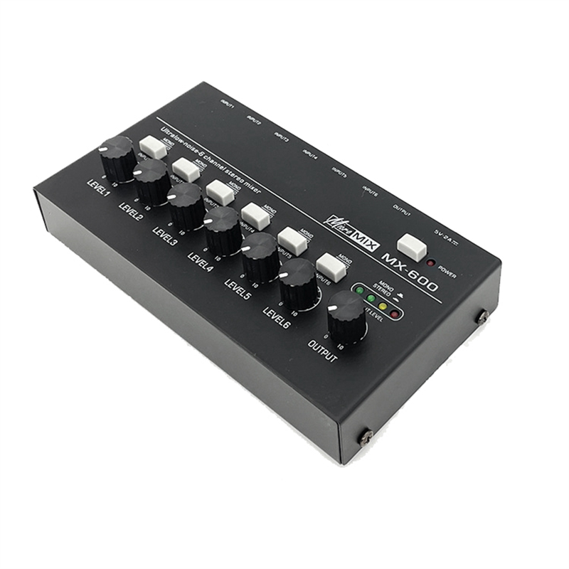 MX600 Ultra Low-Noise 6-Channel Line Mixer Stereo/Single Track Switch ...