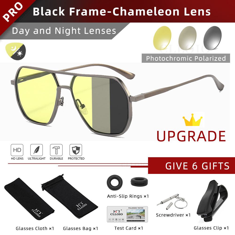 CLLOIO Anti-glare Day Night Vision Glasses Men Women Polarized Driving ...