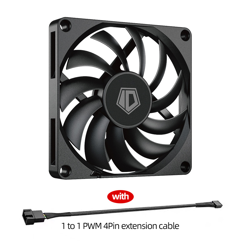 ID-COOLING 80mm PWM 800-3000RPM Mini ITX Black PC Case FAN Ultra-thin ...