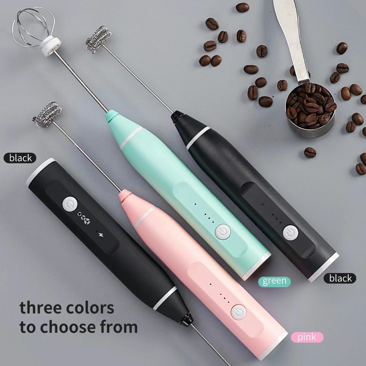 Household Electric Milk Foamer Rechargeable Handheld Cake Baking ...