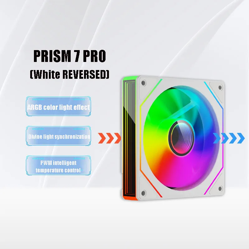 PRISM 7 PRO Computer Chassis Fan 12cm ARGB 4 Pin PWM Quiet Cooling Fan ...
