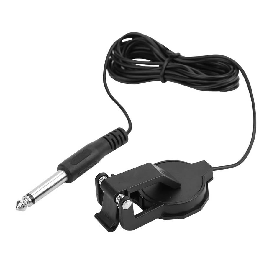 3m 6.35mm Audio Jack Clip on Microphone Piezo Violin Acoustic Guitar ...