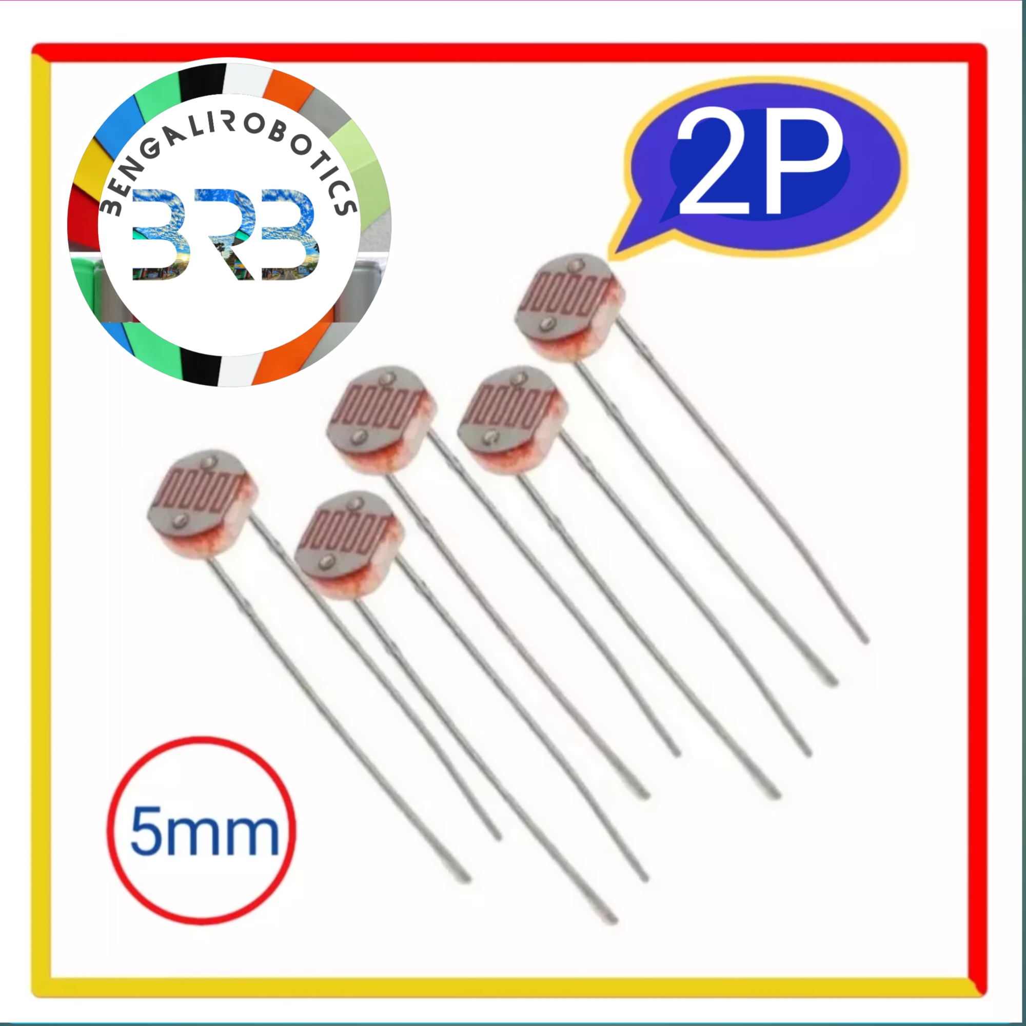 LDR-5mm Light Dependent Resistor-2 Pcs | Daraz.com.bd