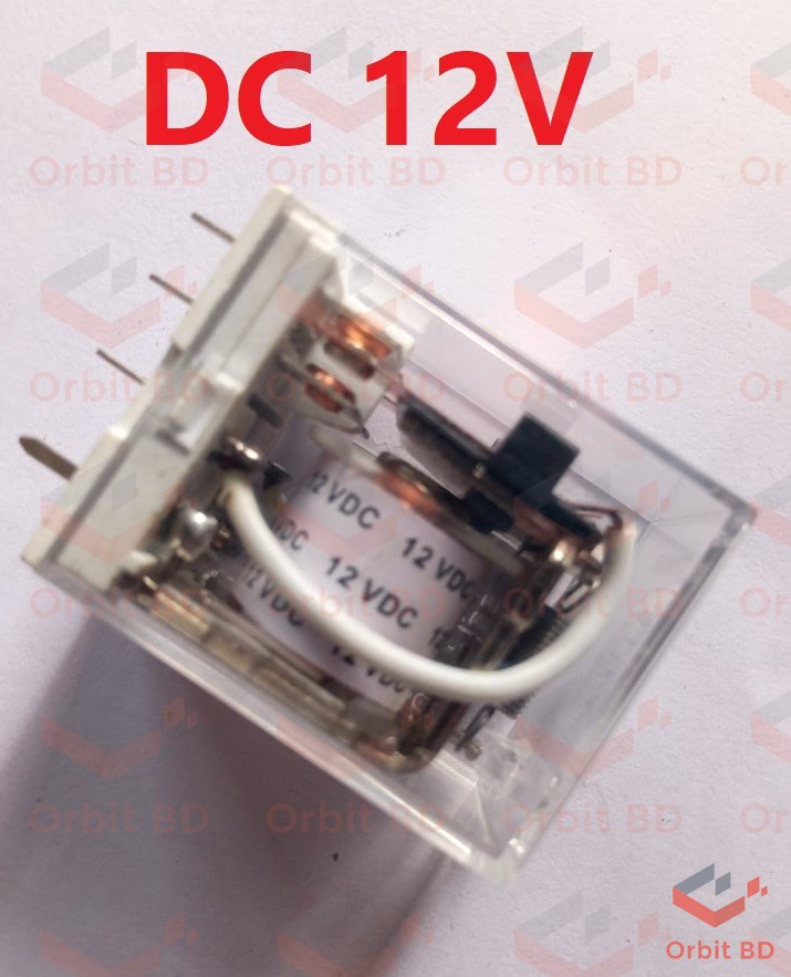 12V Thin Pin DC 12V 8 Thin Pin 10A 250VAC Glass Relay LY2 LY2NJ JQX-13F DC12V Coil Power Relay ...