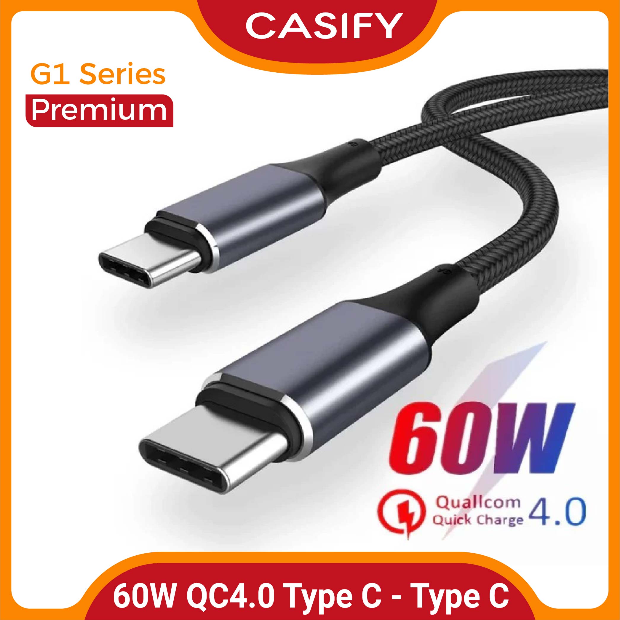 CASIFY G1 60W Type C To Type C Cable Super Fast USB C To USB C Fast ...