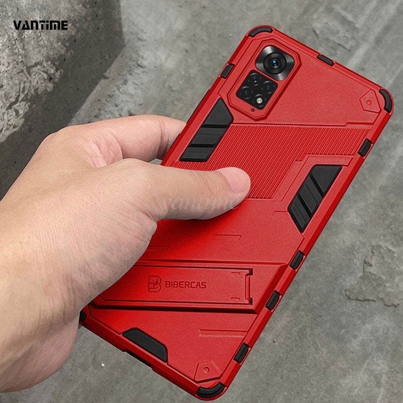 Vantime for Xiaomi Redmi Note 11S / Redmi Note 11 4G Case Kickstand Ultra Thin Shockproof Matte ...